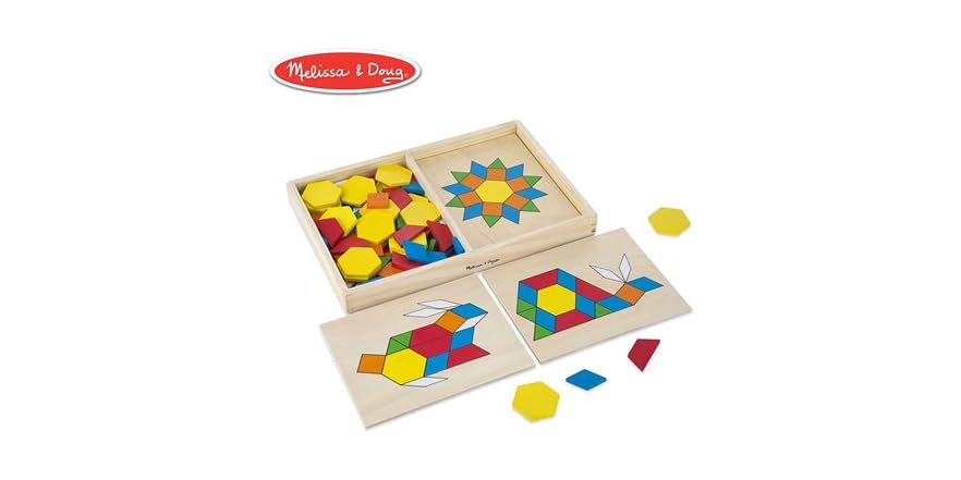 Melissa & Doug Pattern Blocks and Boards Classic Toy