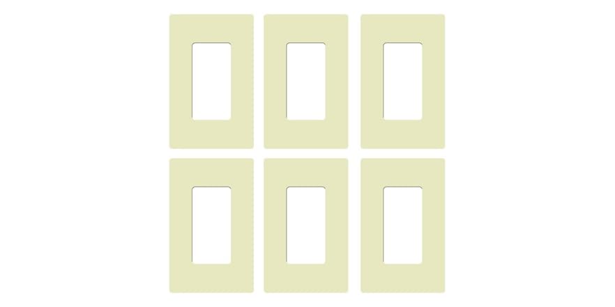 Lutron Single or Double Wallplates (6-Pack)