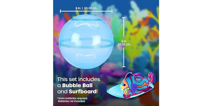zhuzhu Aquarium Bubble Ball & Surf Board with Mandarin Fish
