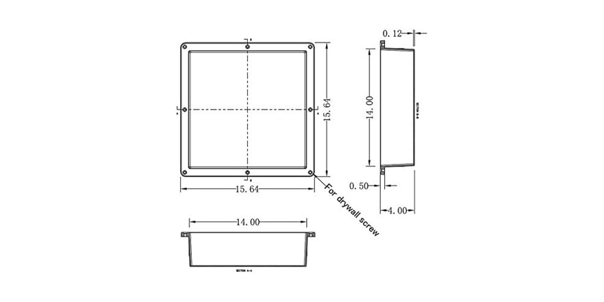 Bathroom Square Tile Shower Niche