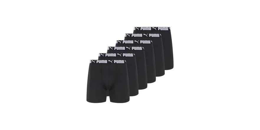 PUMA Men's 6PK Athletic Fit Boxer Briefs