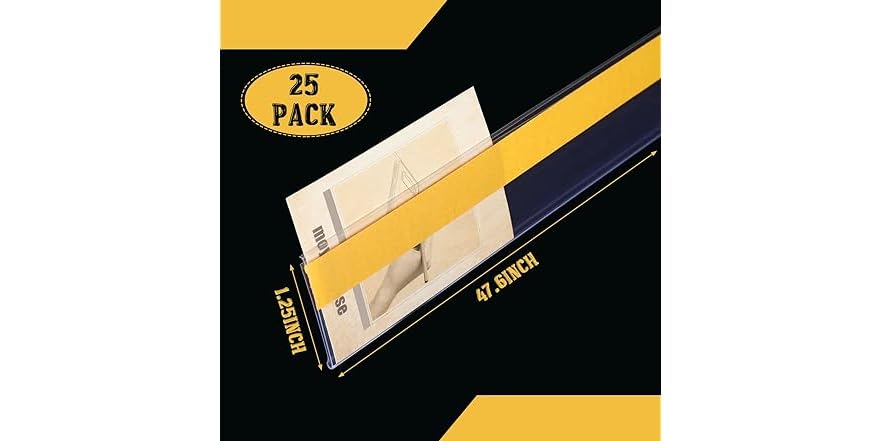 25 PC Self Adhesive Shelf Label Strips