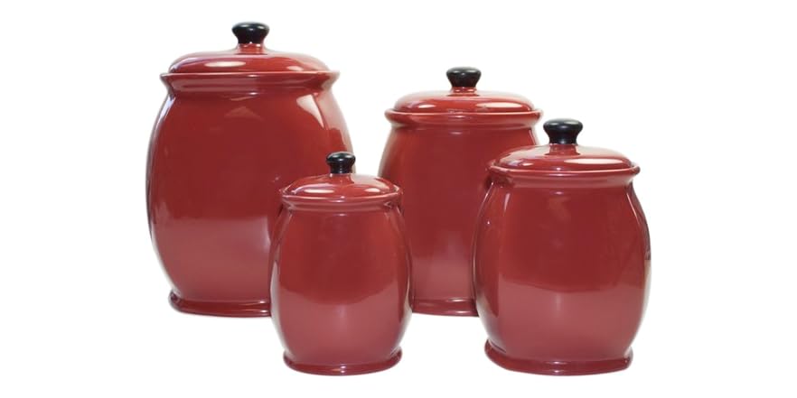 American Atelier Hearthstone Red Canister Set
