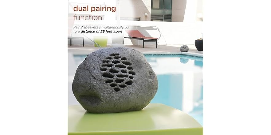 (PAIR) Alpine Corporation Solar Rock Speakers