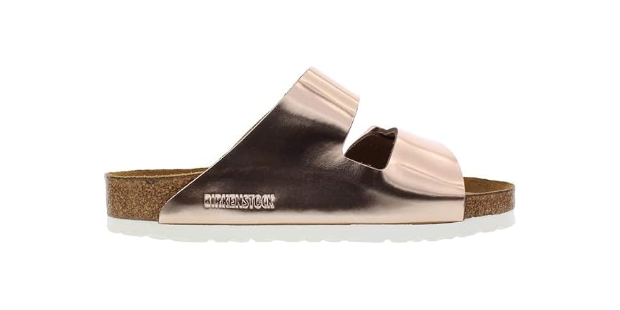 Birkenstock Arizona Soft Footbed Slides Metallic Copper