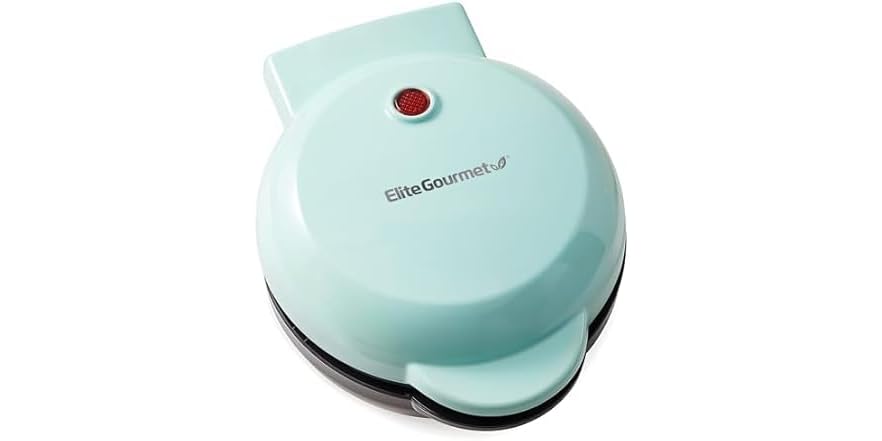 Elite Mini Waffle Maker Blue 5in