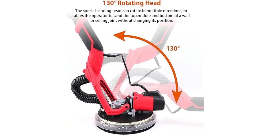 POWERMAVERICK 8FT Drywall sander kit w/LED Lights