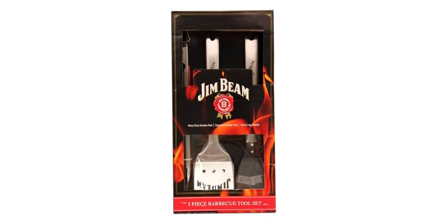Jim Beam Soft Grip Grilling Tools Set