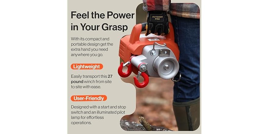 SuperHandy Electric Portable Capstan Winch