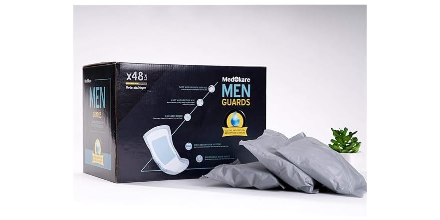 Medokare 48 Pack Mens Incontinence Pads