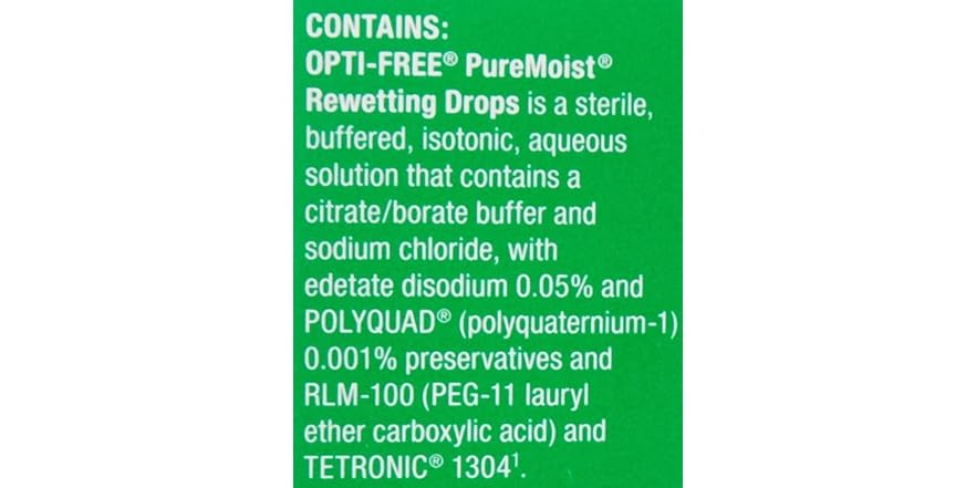 Opti-Free Puremoist Rewetting Drops, 12-mL