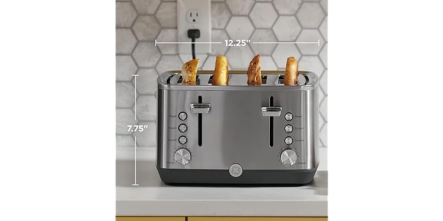 GE 4-Slice Toaster Silver