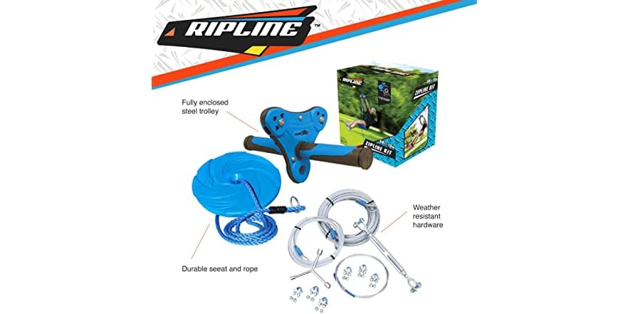 Ripline 50 ft Zipline Kit with Included