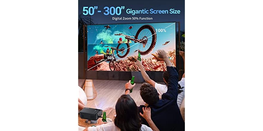 USSUNNY 5G WiFi Bluetooth Projector (Open Box)