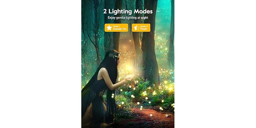 4-Pack 12-Bulb LED Solar Firefly Lights (48 Total)