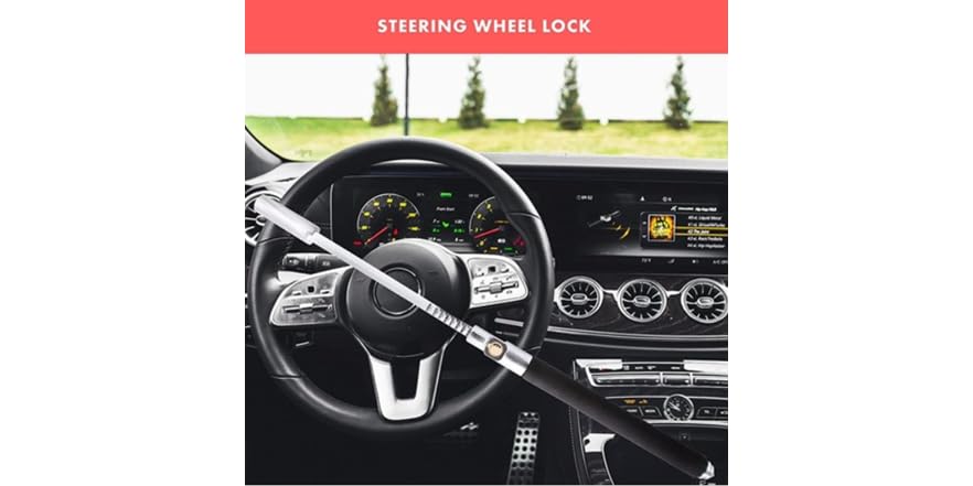 Zone Tech WL0005-2 Car Steering Wheel Lock 2 Pk