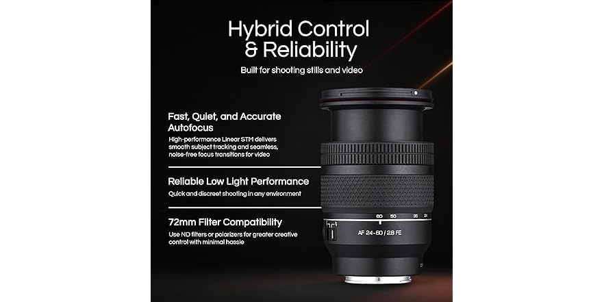 Rokinon Rokinon 24-60mm F2.8 Zoom Lens for Sony (Open Box)