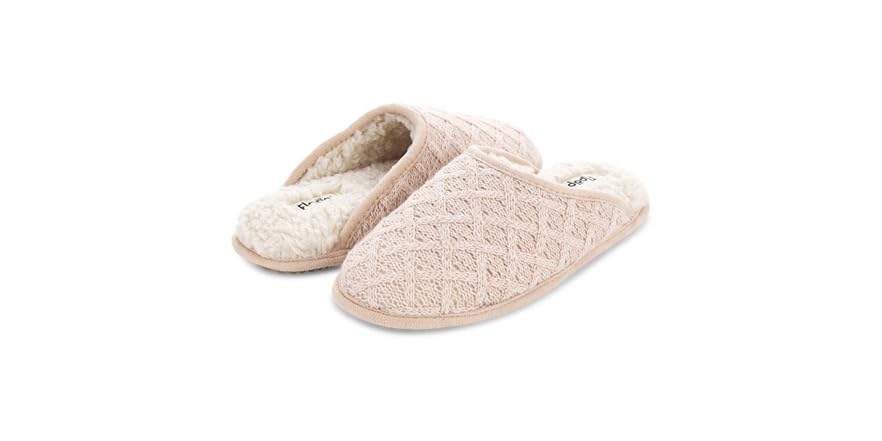 Women's Isabel Lattice Knit Scuff Slippers