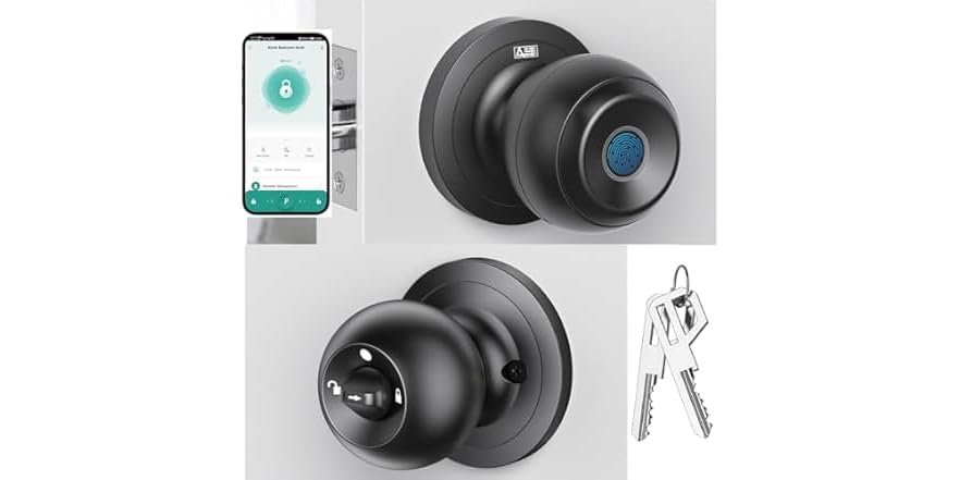 AST Fingerprint Door Knob w/Auto Lock