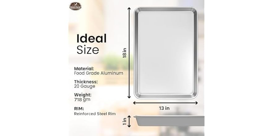 Kitchen Nerds Large Baking Half Sheet 2-Pack