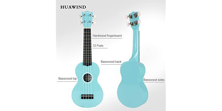 HUAWIND Soprano Ukulele for Beginners