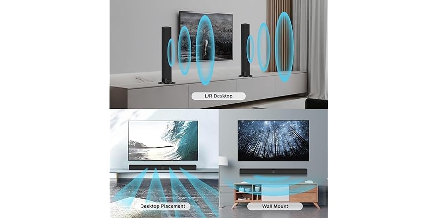 Assistrust 60W 2in1 Detachable Sound Bar