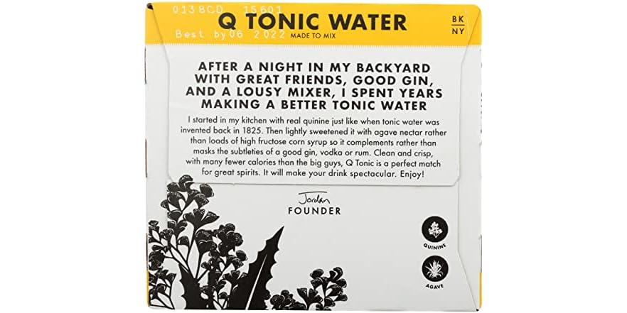 Q Drinks Tonic Water, 7.5 Fl Oz (pack of 4)
