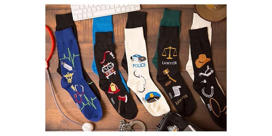 Foozys Police Man Crew Socks 2 Pair 10-13