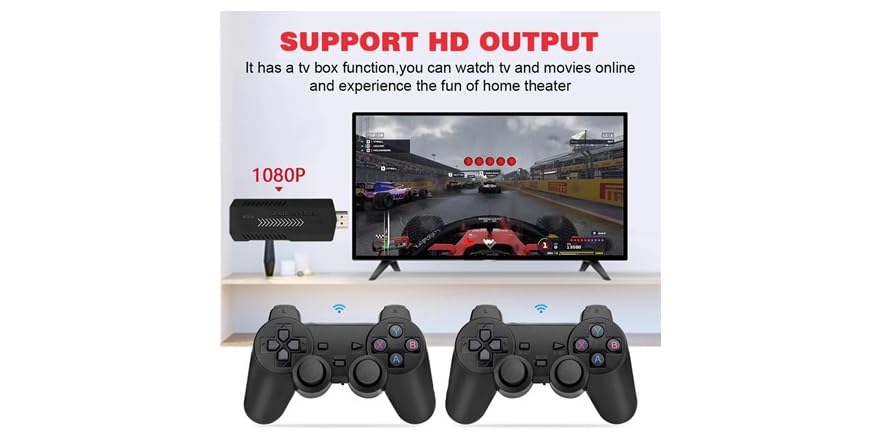 Retro 4K HDMI Game Stick + 2 Controllers
