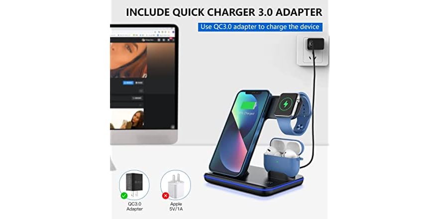 WAITIEE 3 in 1 Wireless Charger