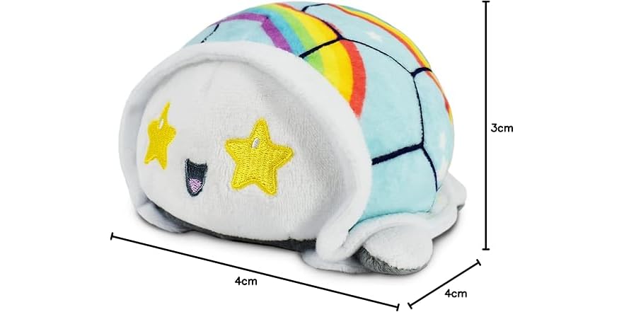 TeeTurtle Reversible Rainbow Turtle Plush