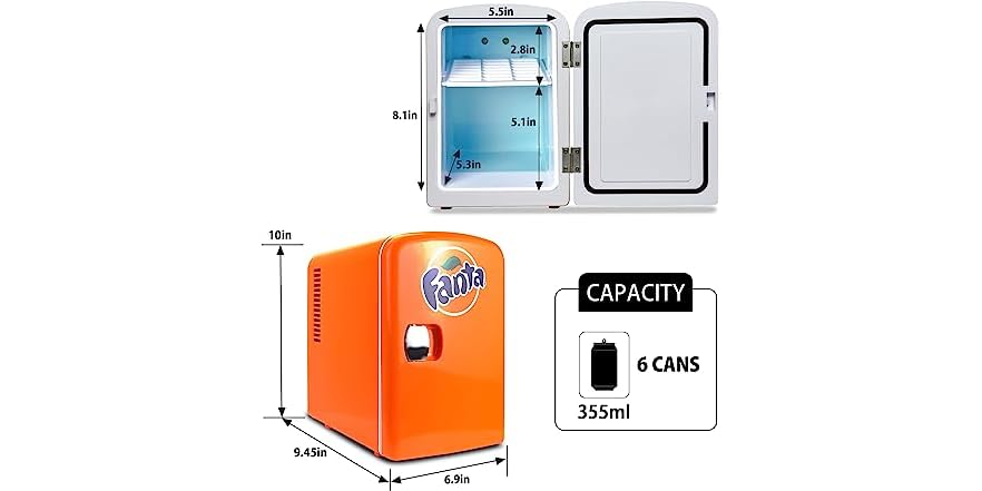 Coca-Cola Fanta Mini Cooler/Fridge