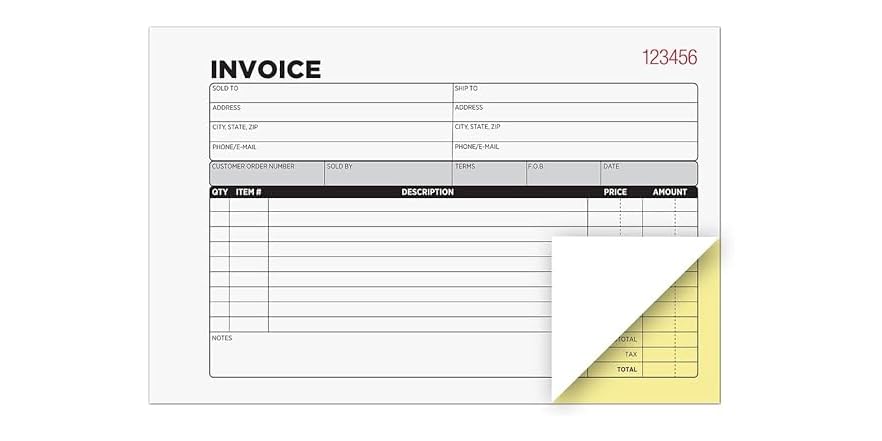 Cosco COSCO 2-Part Carbonless Invoice Book with Wrap-Around