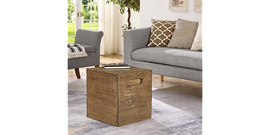 Ball & Cast Concrete Stool End Table