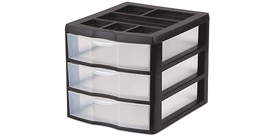 Sterilite 3 Drawer Desktop Storage Unit