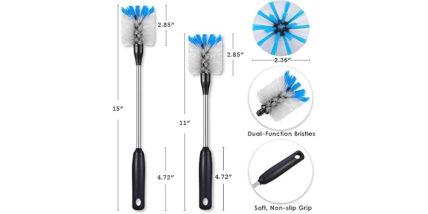 2 Pack Long Handle Scrubbing Brushes