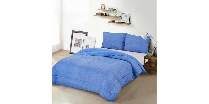 Chaps 3-Piece Chambray Comforter Set