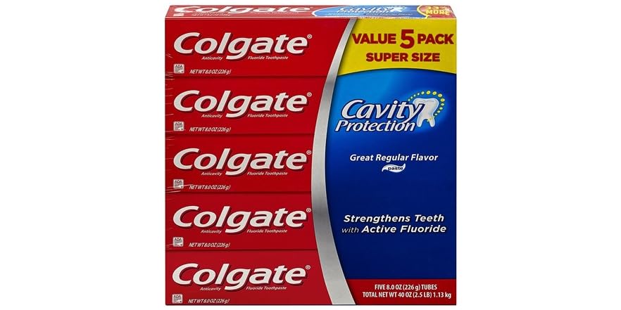 (8 Pack) Colgate Cavity Protection Regular Flavor Fluoride Toothpaste 8 ...
