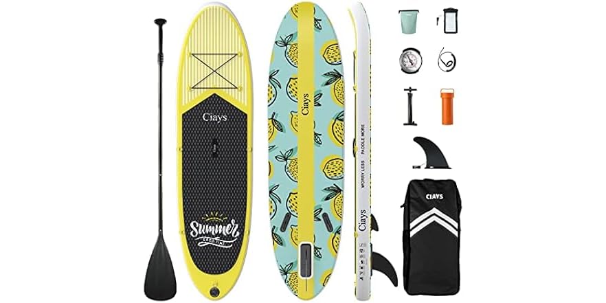 Ciays Inflatable Paddle Board w/ Accessories