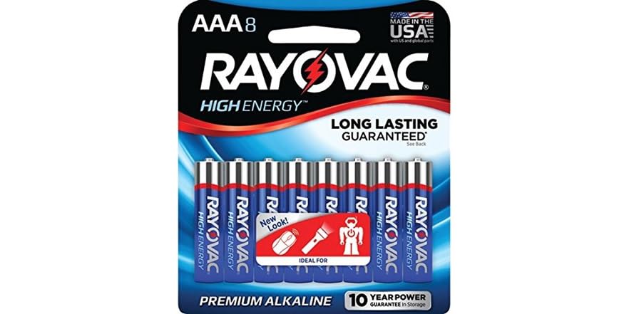Rayovac AAA Batteries 8-Pack