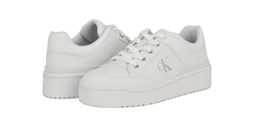 Calvin Klein Women's AUBRIE Sneaker, White