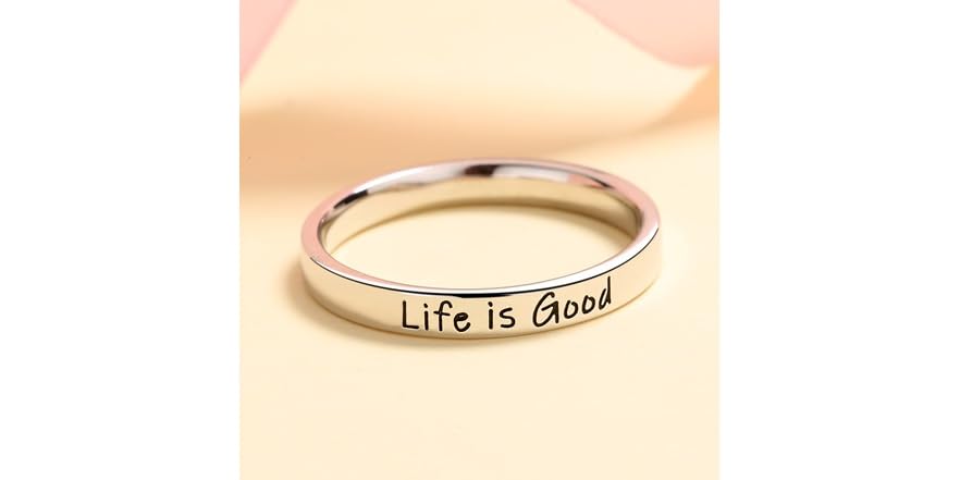 Sterling Silver Life Is Good Band