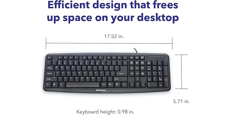 Verbatim Slimline Wired Keyboard 130404