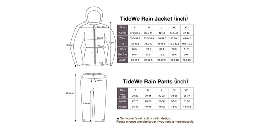 TIDEWE Women’s Rain Suit