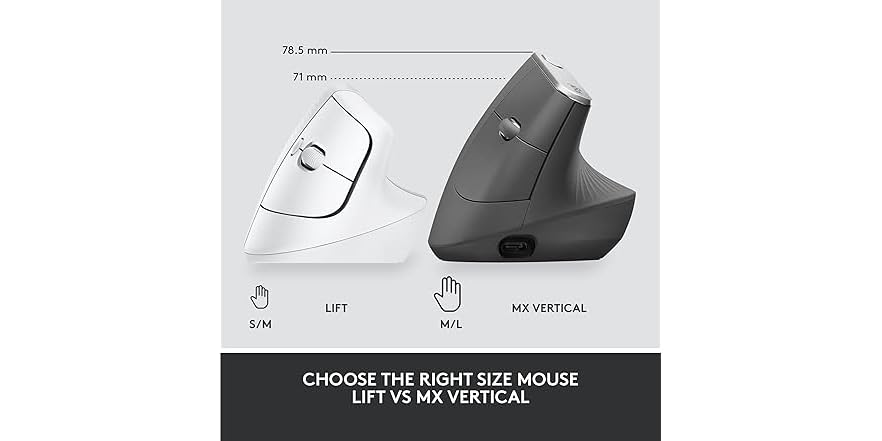 Logitech Lift Business Vertical Ergonomic Mouse (Open Box)