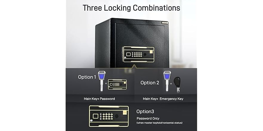 ADIMO BGX-M/D-60L Safe Box, 3.6 Cuft Large