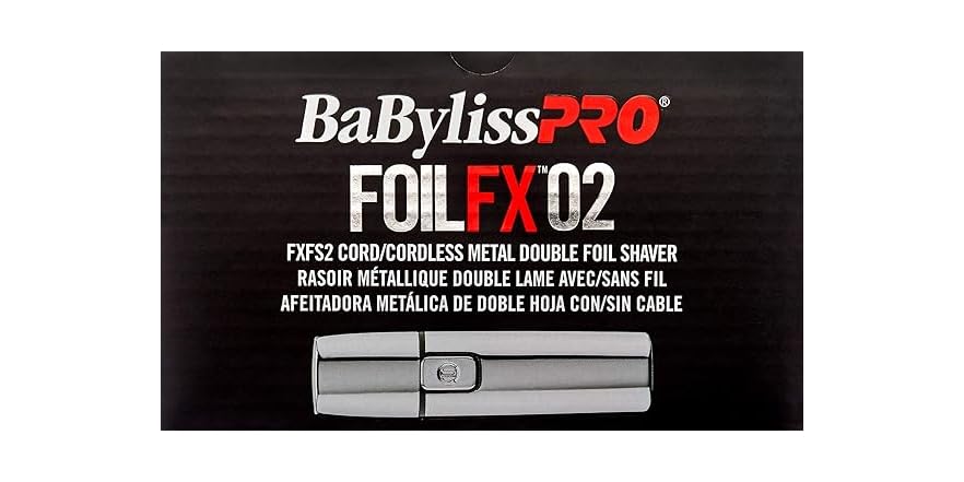 BaBylissPRO MetalFX Electric Double-Foil Shavers for Men SIlver