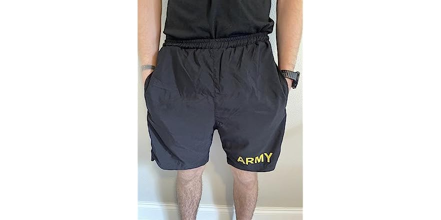 Army PT Shorts with Pockets, Small