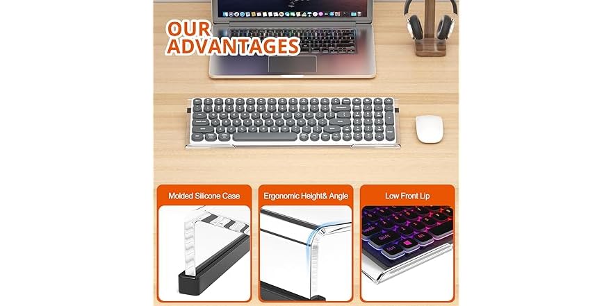 Computer Keyboard Stand Riser 2 Pack