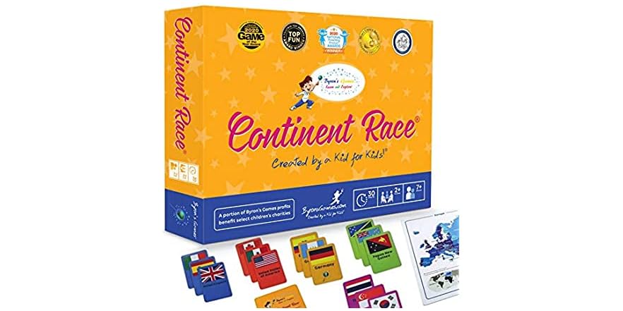 Continent Race Geography Board Game